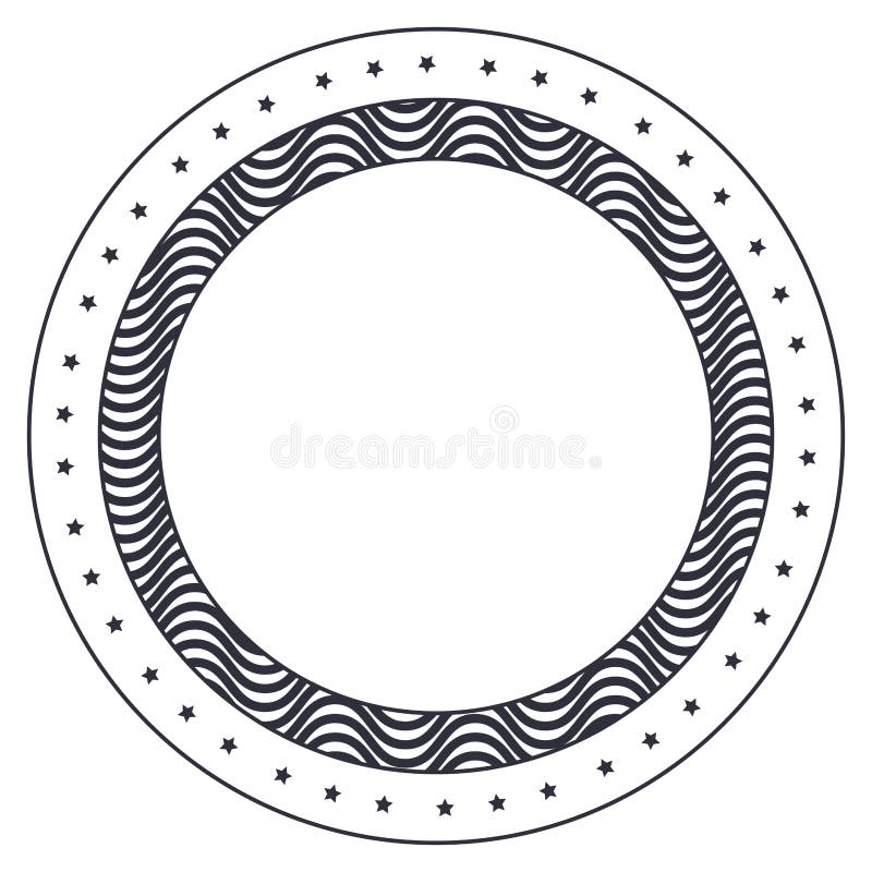 Isolated Decorative Circle Frame Design Stock Vector - Illustration of ...