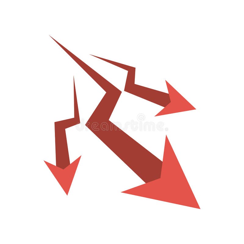 Isolated Decrease Arrow Design Stock Vector - Illustration of direction, pointer: 81217235