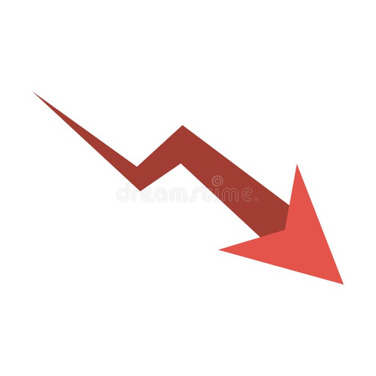 Isolated Decrease Arrow Design Stock Vector - Illustration of direction, pointer: 81217235