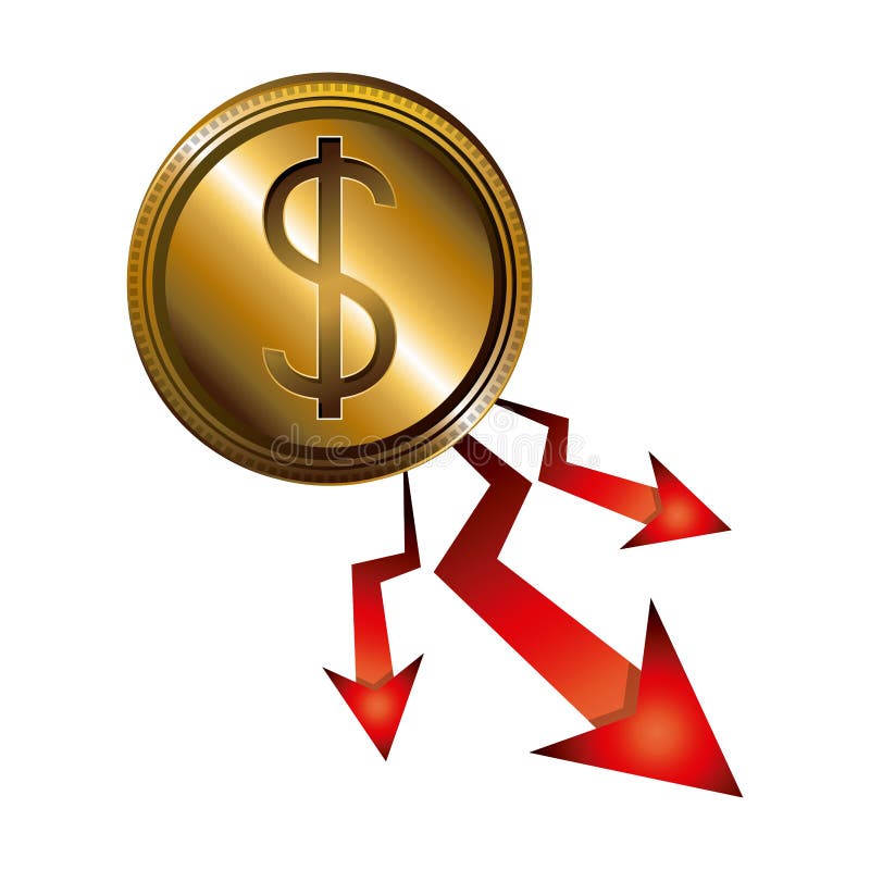 Isolated Decrease Arrow Design Stock Vector - Illustration of direction, pointer: 81217235