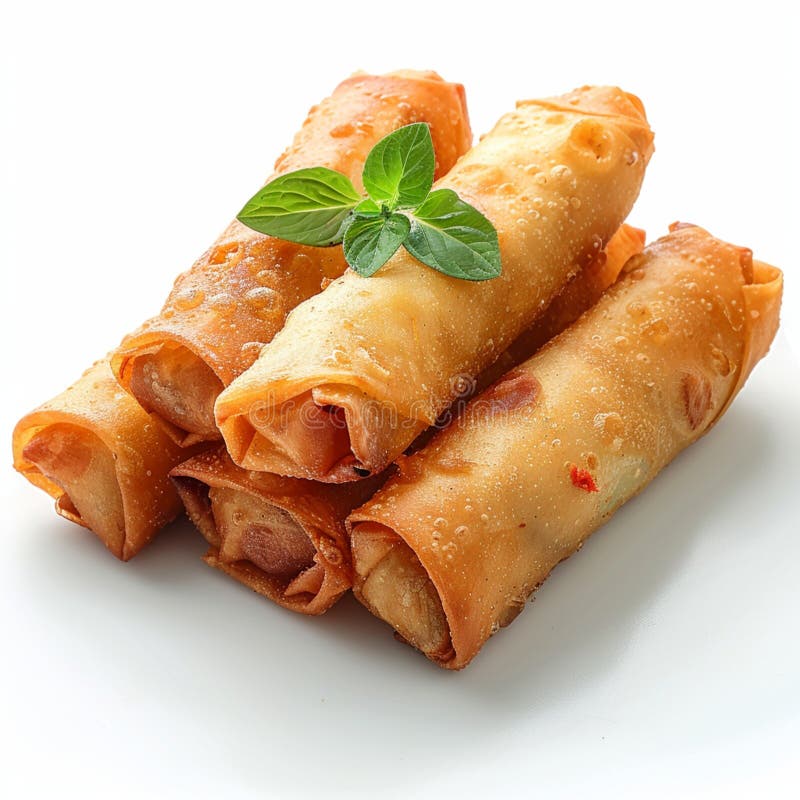 Isolated Deep Fried Spring Roll, Crispy and Delicious, Ideal for Menus ...