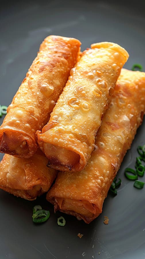 Isolated Deep Fried Spring Roll, Crispy and Delicious, Ideal for Menus ...