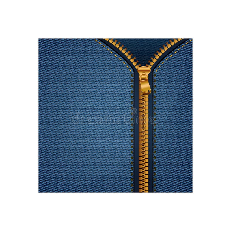 Isolated Denim with Zipper Design Stock Vector - Illustration of ...
