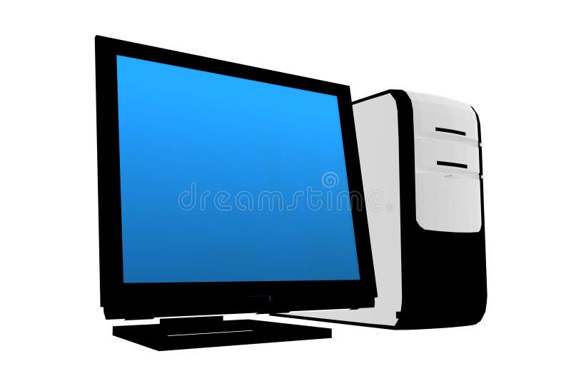 Isolated Desktop Computer II Stock Illustration - Illustration of ... Isolated Desktop Computer II Stock Illustration - Illustration of ...