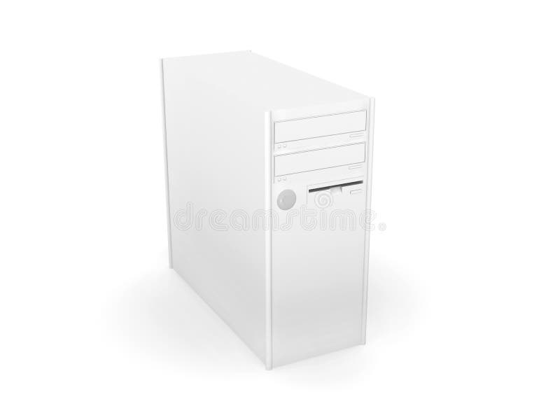 Isolated Desktop PC stock illustration. Illustration of render - 3364644
