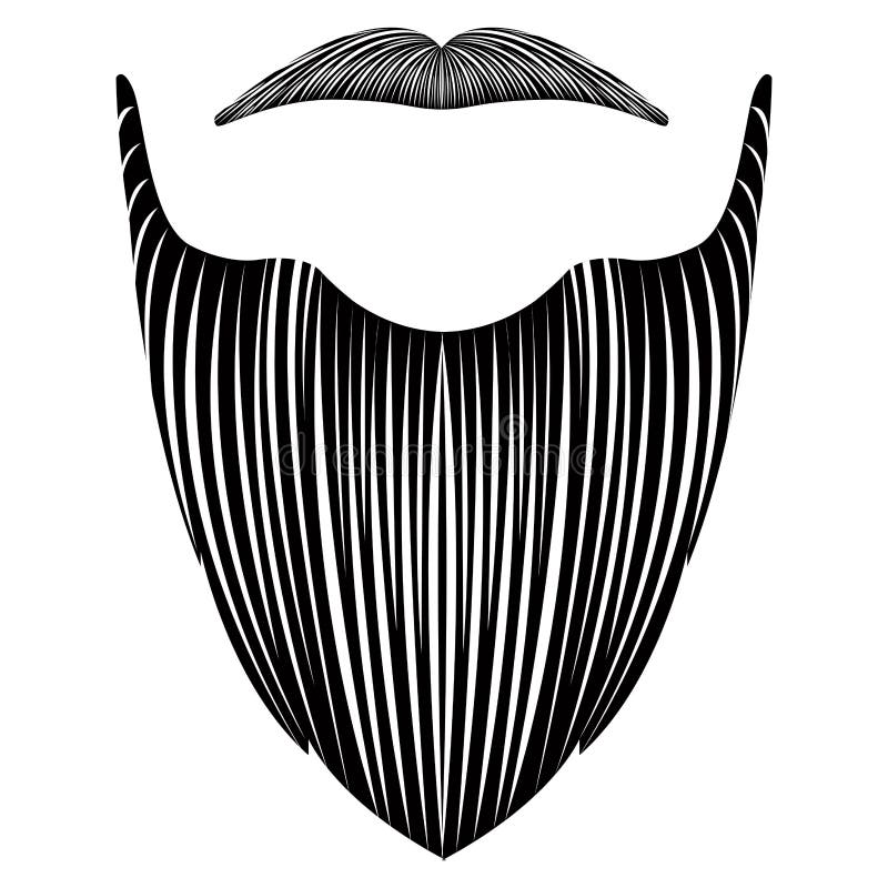 Man`s face with beard. stock vector. Illustration of hair - 115365459