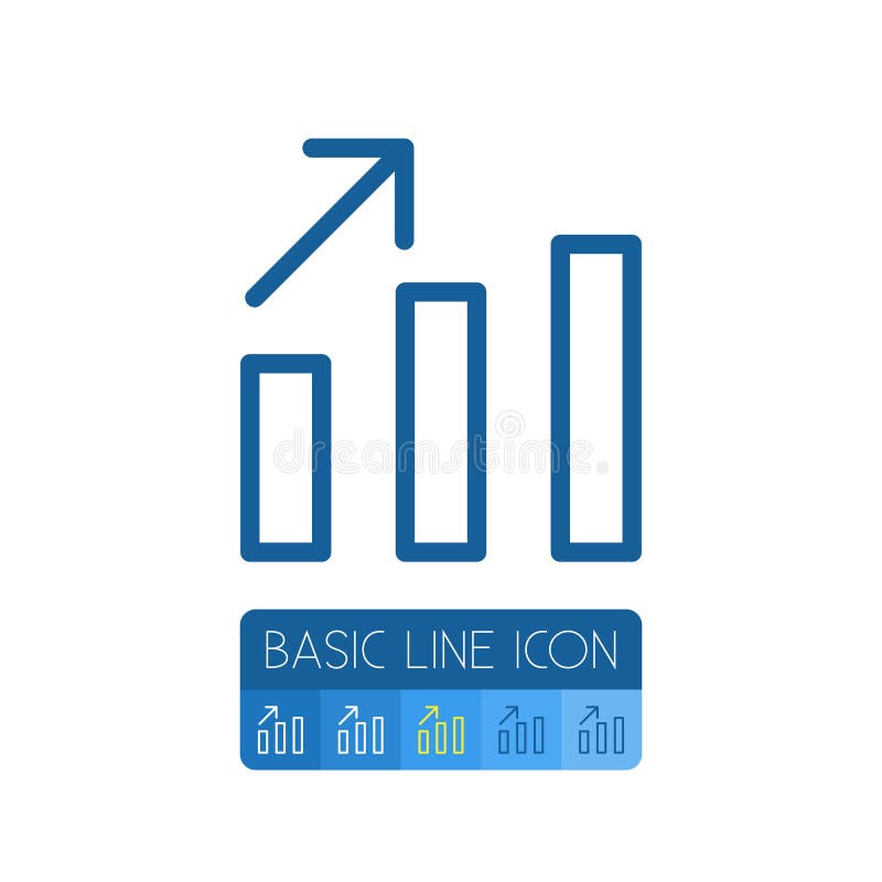 Isolated Diagram Outline. Line Graph Vector Element Can Be Used for ...