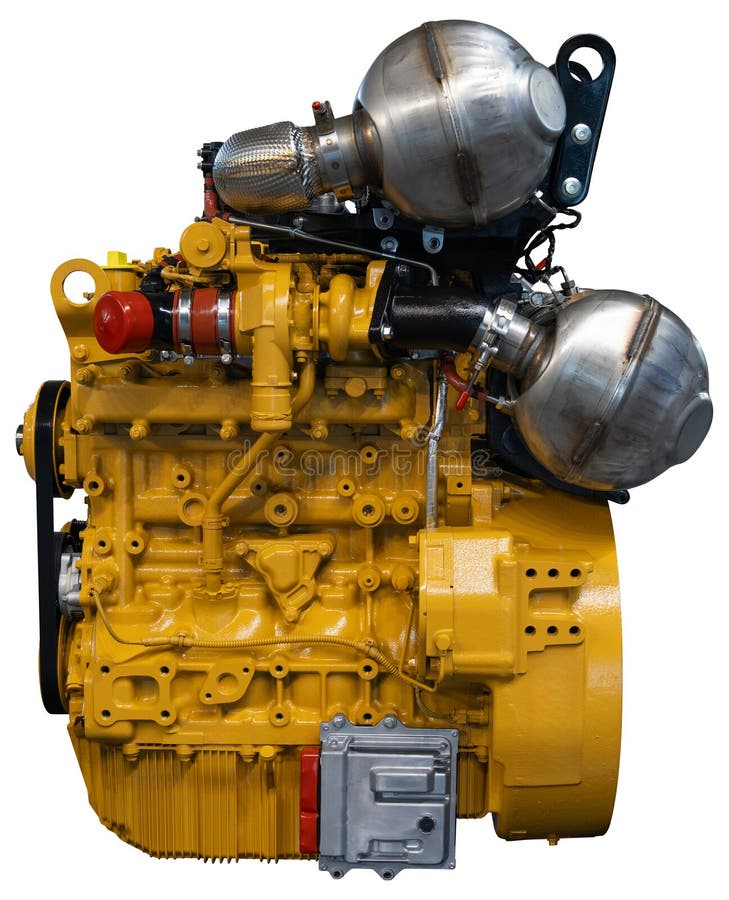 Diesel Engine Catalyst Dpf Filter Industrial Machine Motor Stock Photos ...