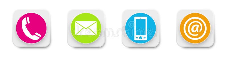 Isolated Digital Illustration of Colorful Smartphone Icons Stock ...
