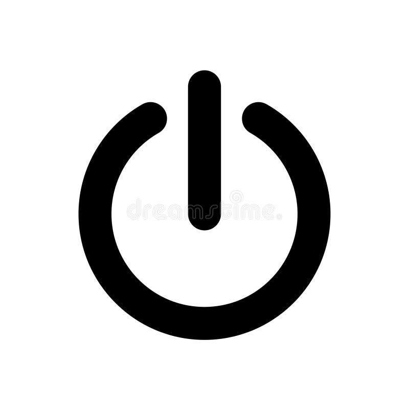 Isolated Digital Illustration of the Power Button Stock Illustration ...