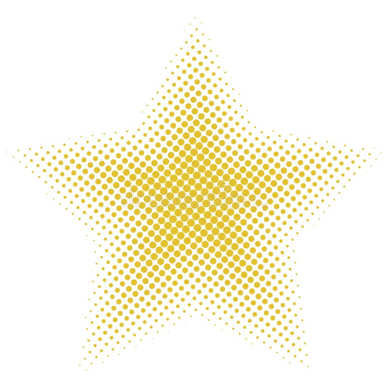 Isolated Digital Illustration of a Star with Dots Stock Illustration ...
