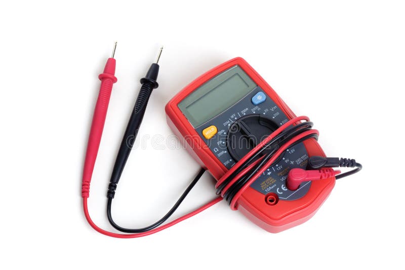 Isolated Digital Multimeter Stock Photo - Image of multitester ...