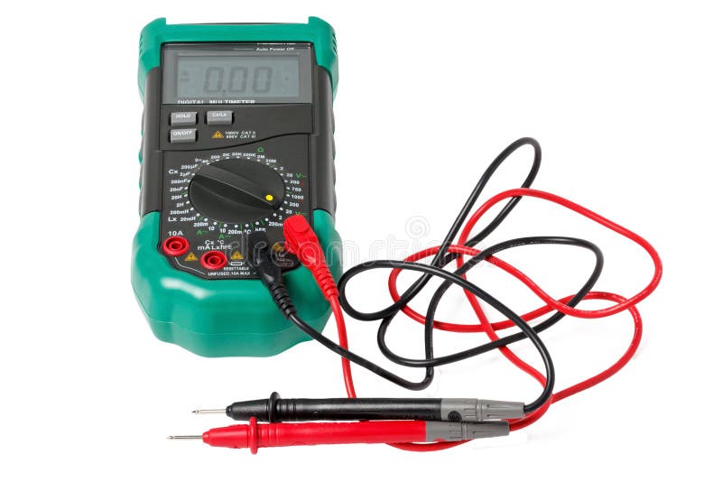 Isolated Digital Multimeter Selector Stock Image - Image of digital ...