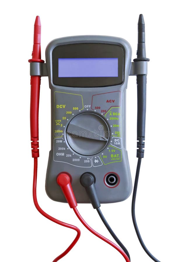 Isolated Digital Multimeter on White Background Stock Image - Image of ...