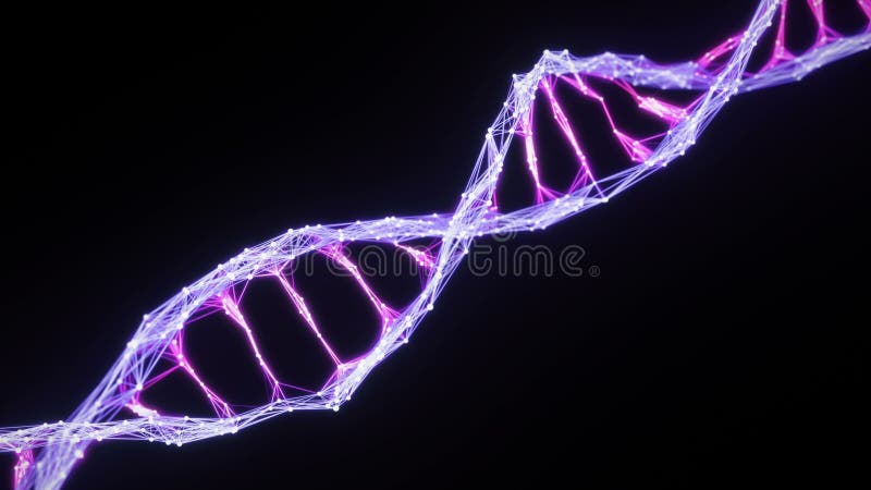 Isolated Digital Plexus DNA Molecule Strand Loop Pink Purple Violet ...