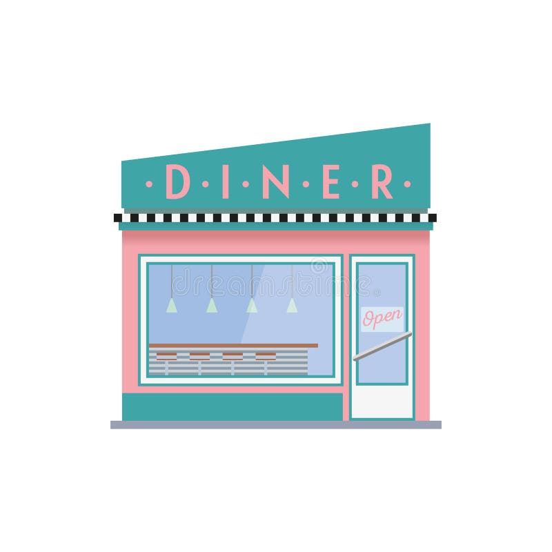 Diner Facade Stock Illustrations – 376 Diner Facade Stock Illustrations ...