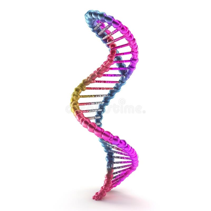 DNA Genome Structure Isolated on White Background Stock Illustration ...