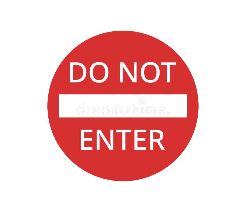 Isolated Do Not Enter Signal. Flat Design. Stock Vector - Illustration ...