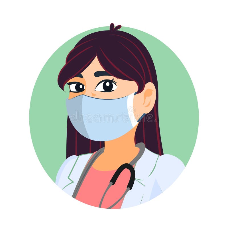 Isolated Doctor Wearing a Face Mask Stock Vector - Illustration of ...