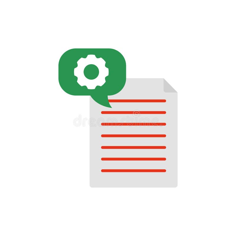 Isolated Document and Help Icon Flat Design Stock Vector - Illustration ...