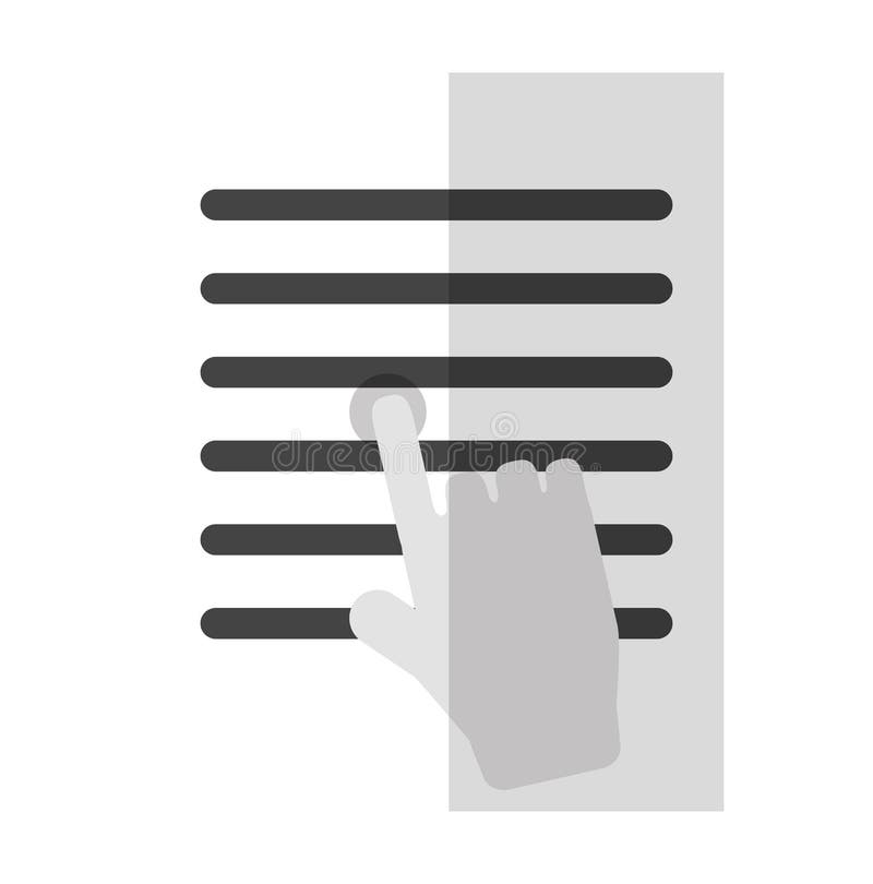 Isolated Document Paper and Cursor Design Stock Vector - Illustration ...