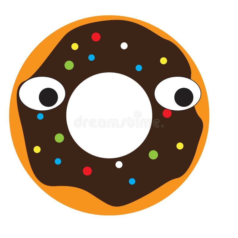 Isolated sad donut emote stock vector. Illustration of sadness - 120605079