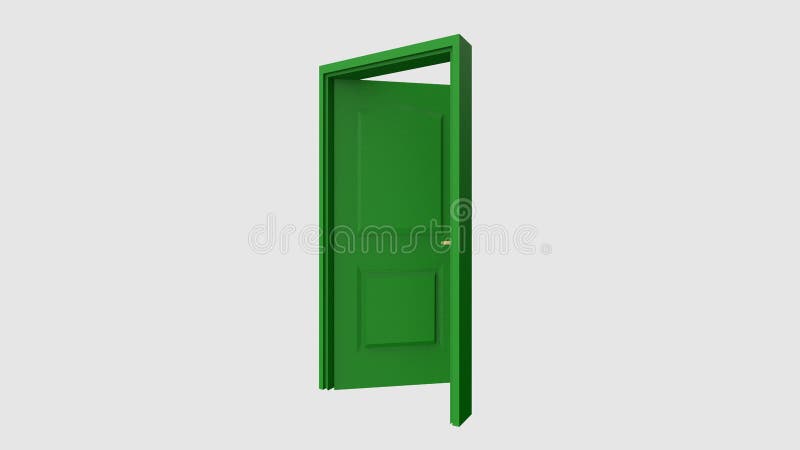 Isolated Door Illustration 3d Rendering Stock Illustration ...