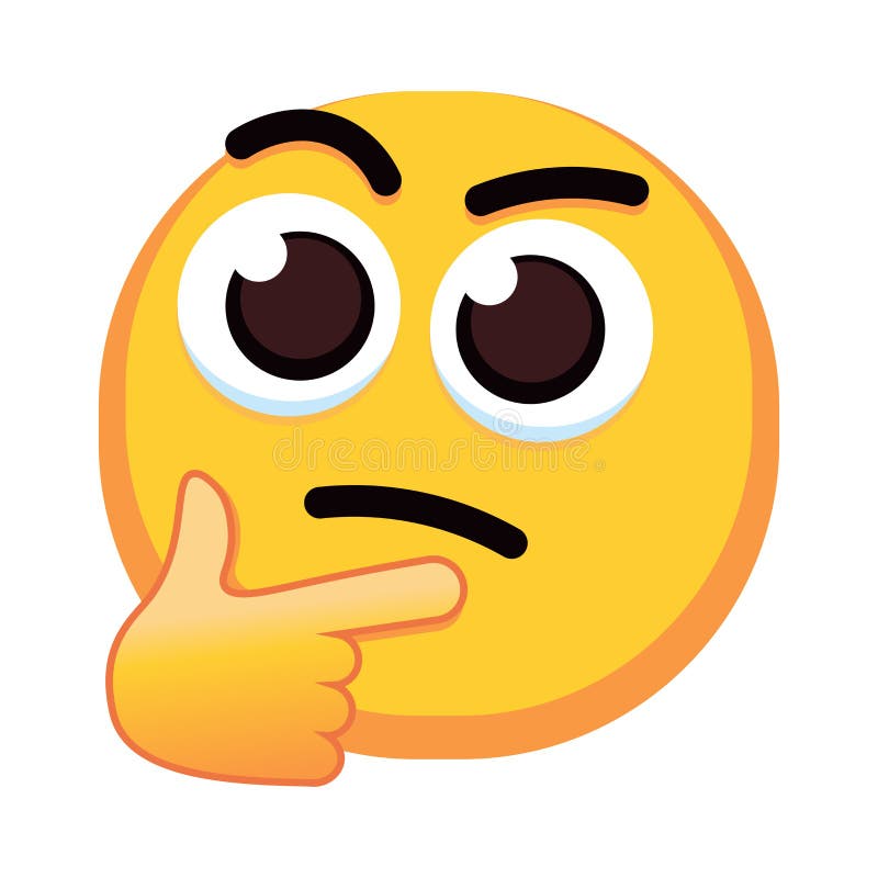 Isolated Doubt Colored Emoji Icon Stock Vector - Illustration of cute ...