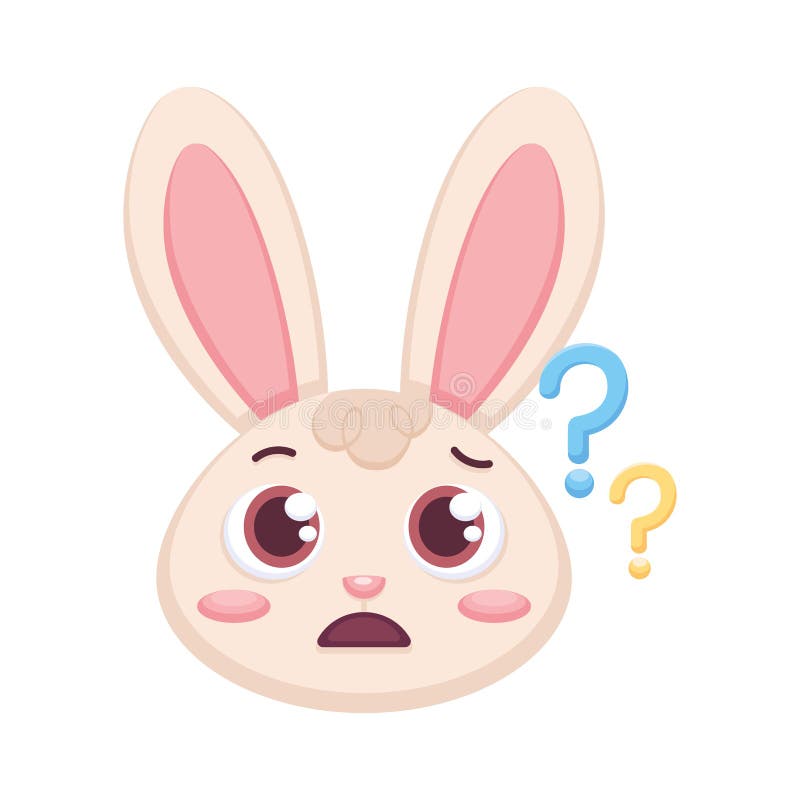 Isolated Doubt Rabbit Cartoon Avatar Vector Stock Vector - Illustration ...