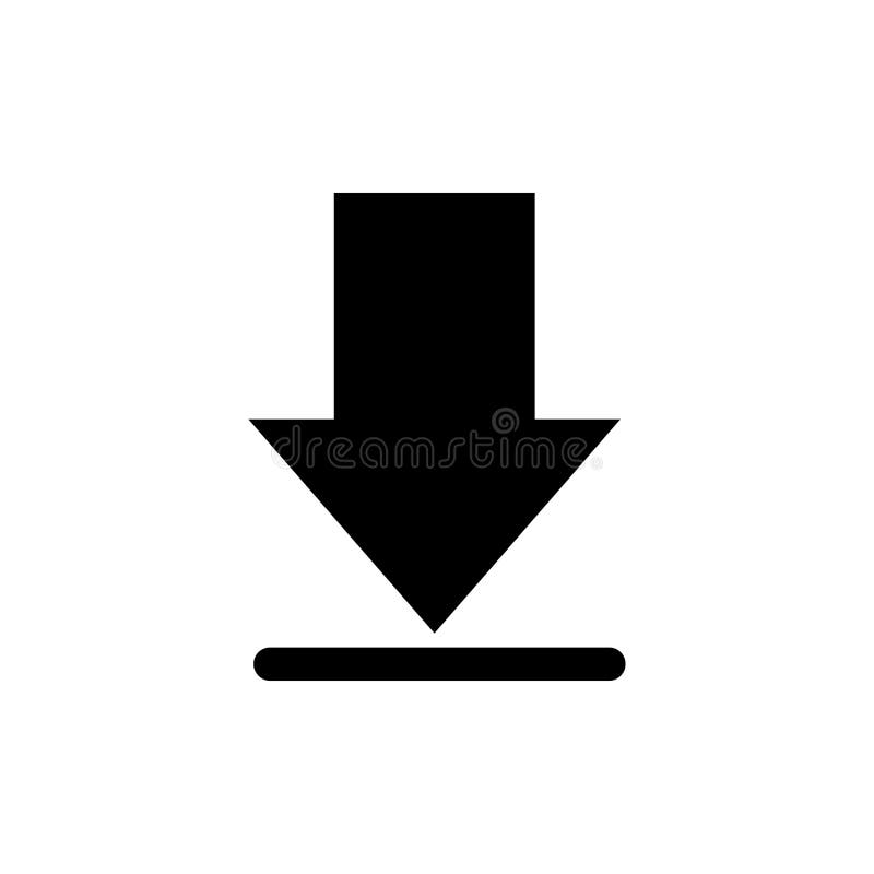 Isolated download symbol stock illustration. Illustration of button ...