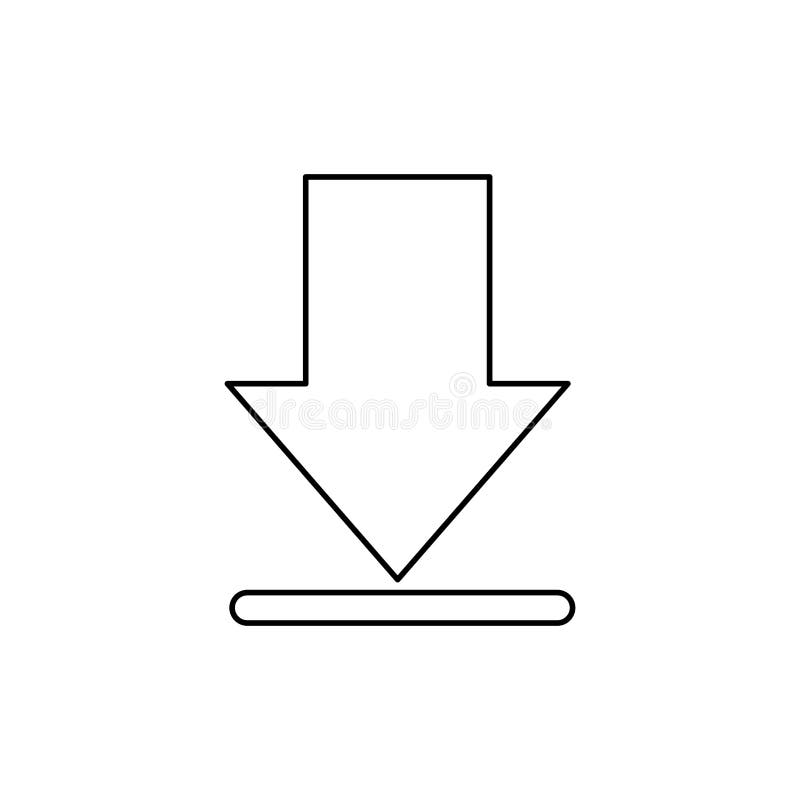 Isolated download symbol stock illustration. Illustration of sign ...