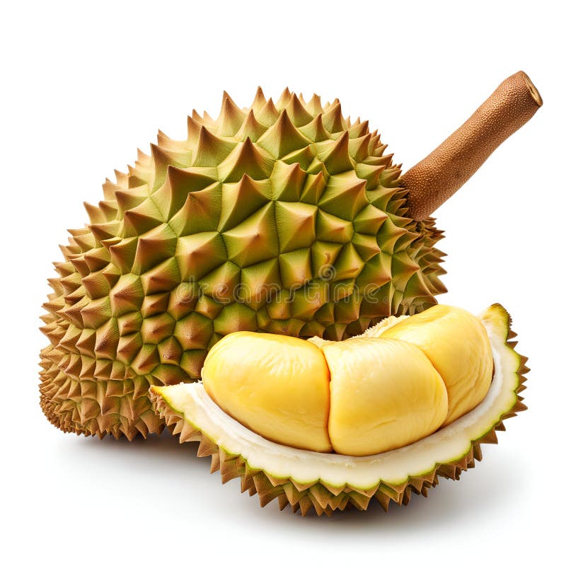 Isolated Durian Fruit on White Background Stock Illustration ...