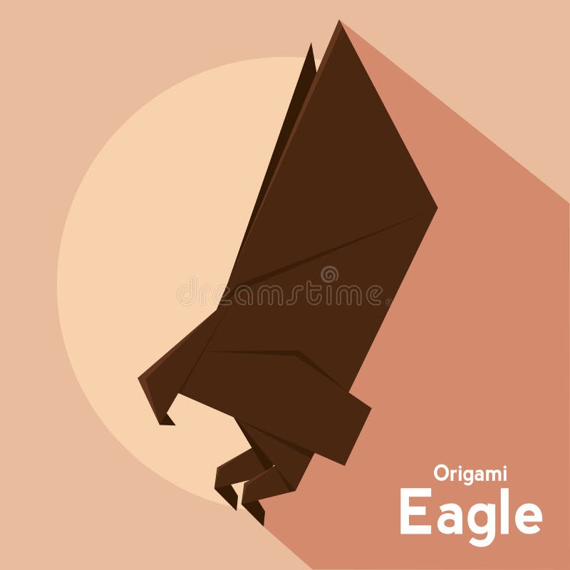 Isolated Eagle Origami Icon Flat Design Vector Stock Vector ...