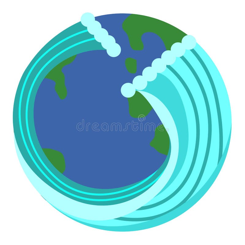 Earth with a waves stock vector. Illustration of natural - 115879062