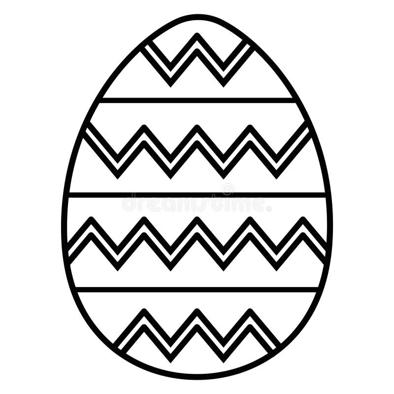Isolated Easter Egg Icon Outline Design Vector Stock Vector ...