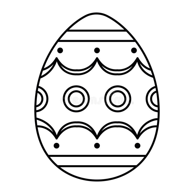 Isolated Easter Egg Icon Outline Design Vector Stock Vector ...