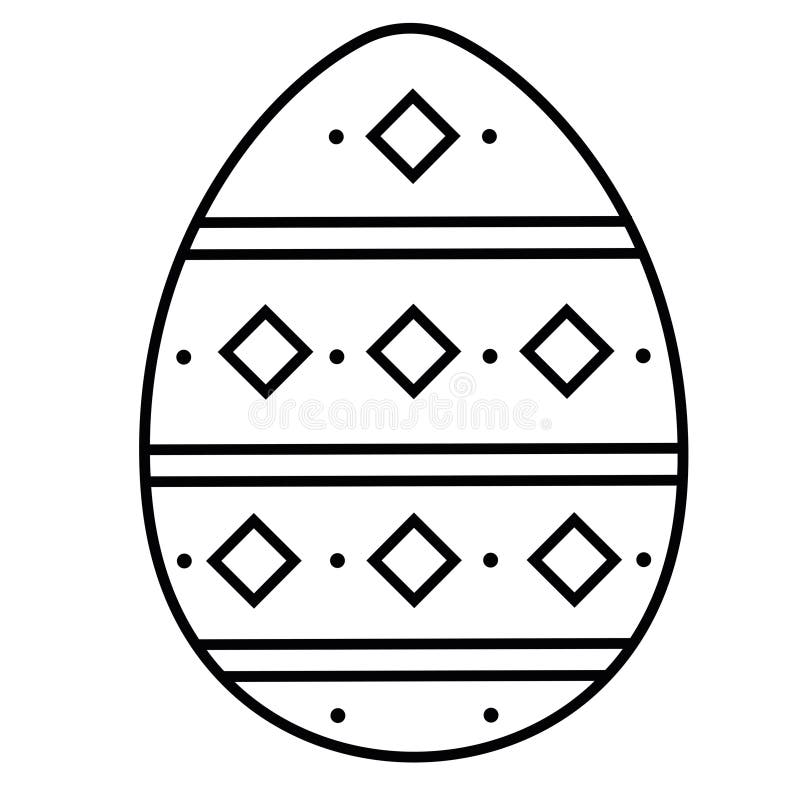 Isolated Easter Egg Icon Outline Design Vector Stock Vector ...