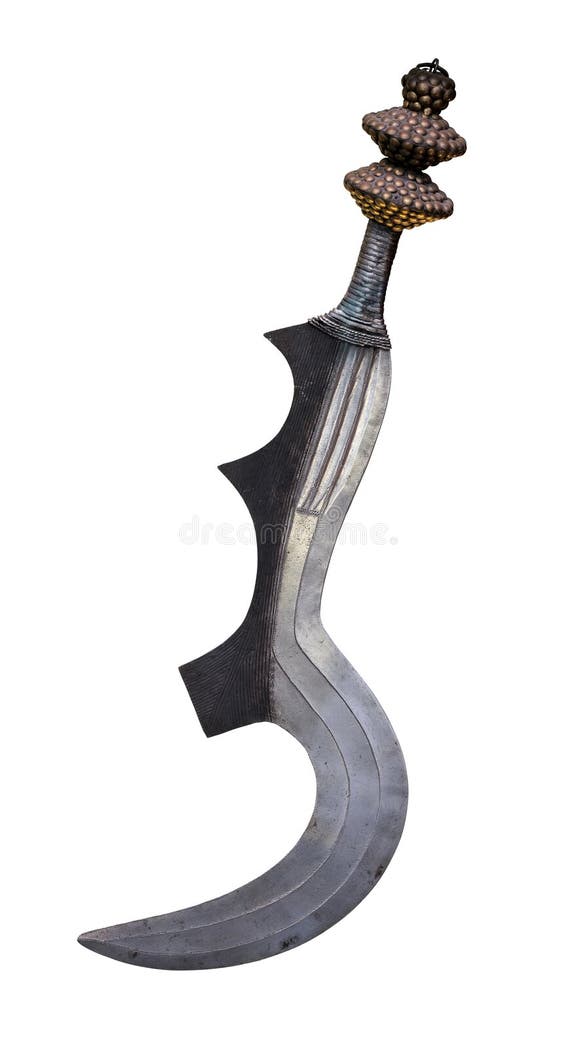 Isolated Eastern Curved Dagger or Sword Stock Image - Image of conflict ...