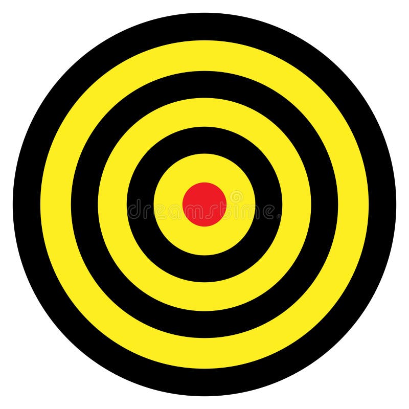 Isolated Editable Shooting Target on White Vector Illustration Stock ...
