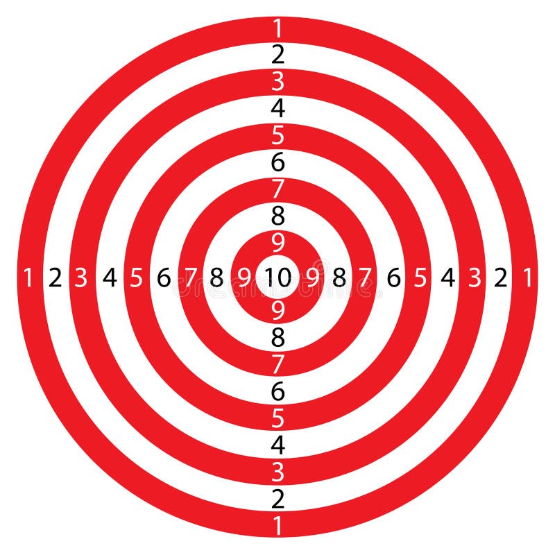 Isolated Editable Shooting Target on White Vector Illustration Stock ...