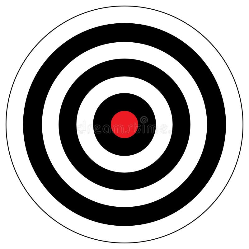 Isolated Editable Shooting Target on White Vector Illustration Stock ...