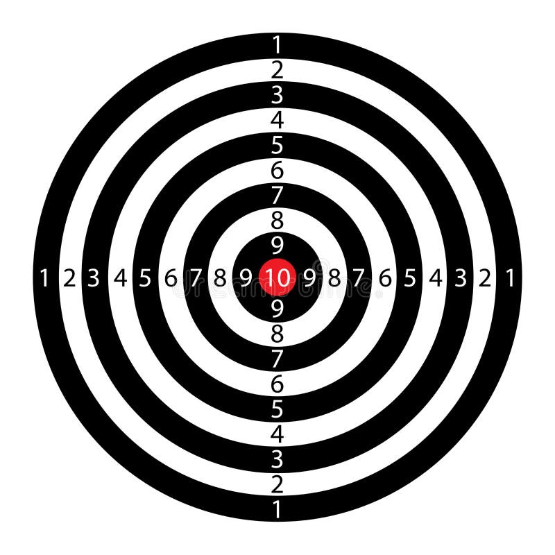 Isolated Editable Shooting Target on White Vector Illustration Stock ...
