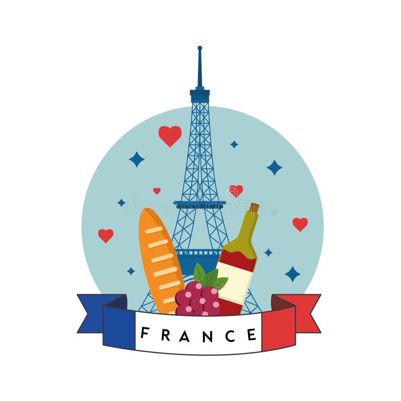 Isolated Eiffel Tower on France Map with Flag Vector Stock Vector ... Isolated Eiffel Tower on France Map with Flag Vector Stock Vector ...