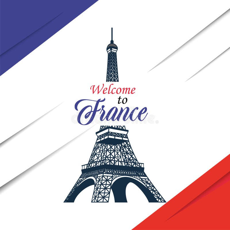 Isolated Eiffel Tower on France Map with Flag Vector Stock Vector ... Isolated Eiffel Tower on France Map with Flag Vector Stock Vector ...