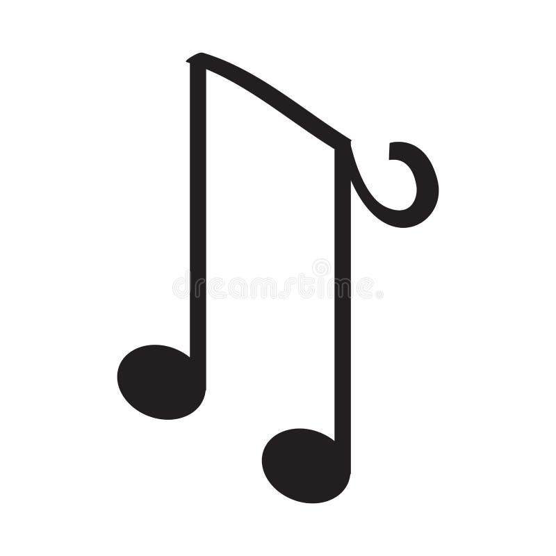 Isolated Eighth Musical Note Sketch Stock Vector - Illustration of ...