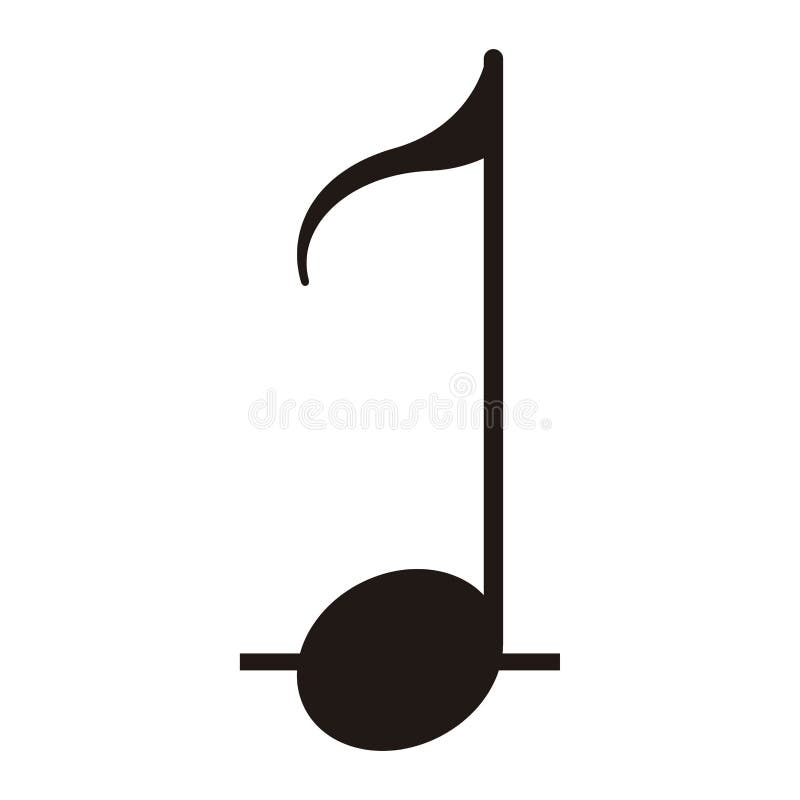 Isolated Eighth Note. Musical Note Stock Vector - Illustration of ...