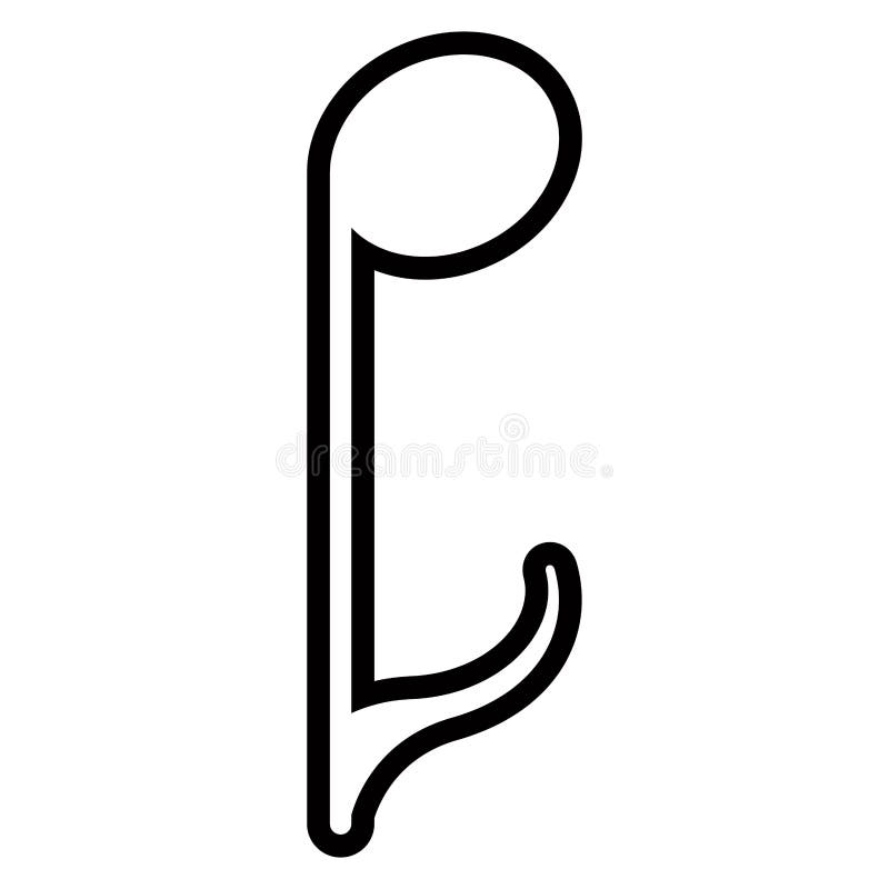 Isolated Eighth Musical Note Sketch Stock Vector - Illustration of ...