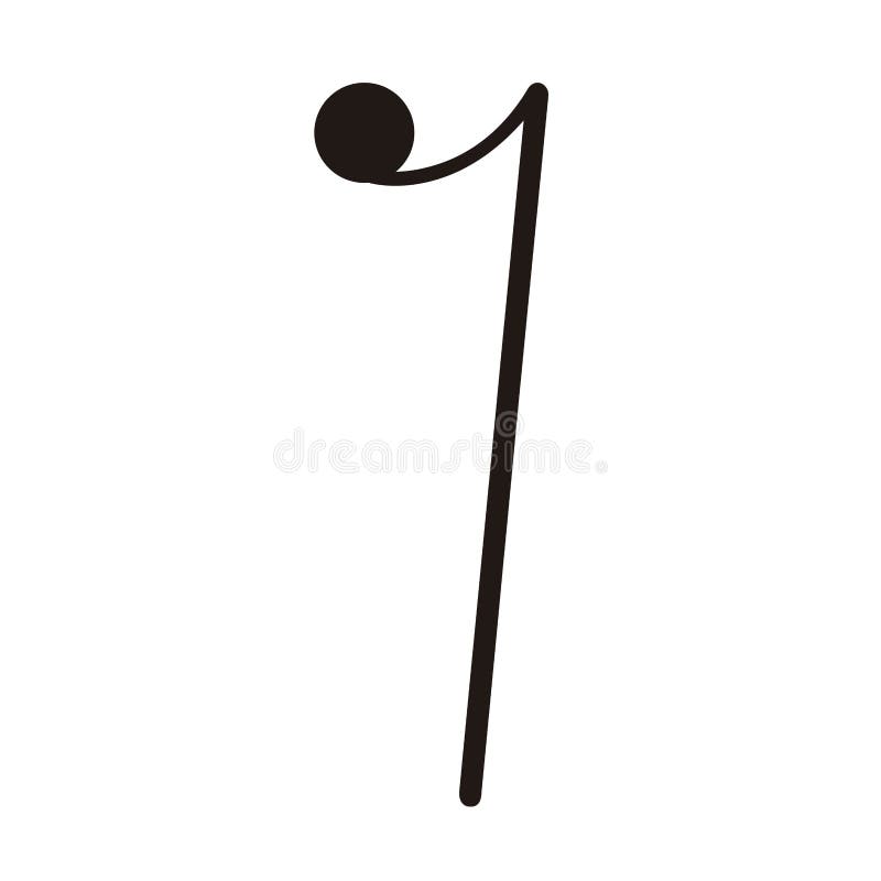 Isolated Eighth Rest Note. Musical Note Stock Vector - Illustration of ...