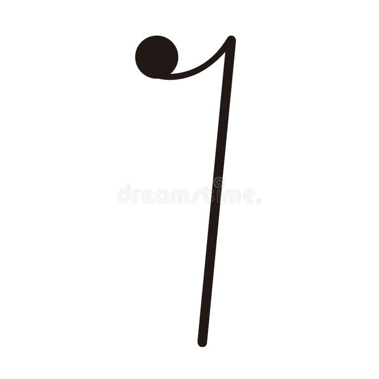 Isolated Eighth Rest Note. Musical Note Stock Vector - Illustration of ...