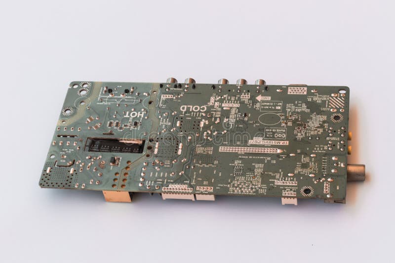 Isolated Electronic Circuit Board Stock Photo - Image of hanging ...